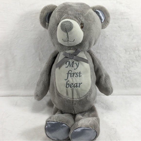 Kellytoy | Toys | Kellytoy My First Bear Gray Rattle Plush Teddy Baby ...